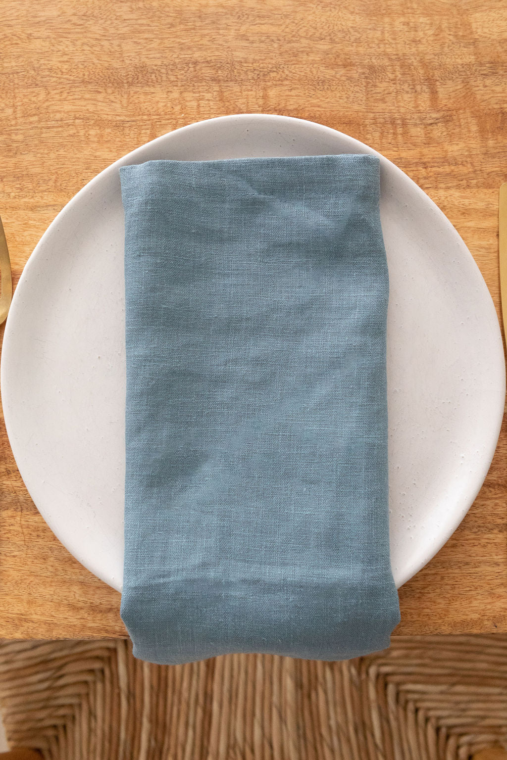 ocean blue linen napkin – Table Threads
