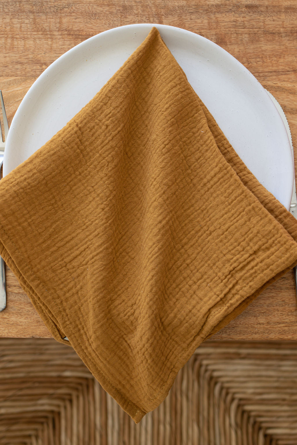 butterscotch cotton napkin – Table Threads