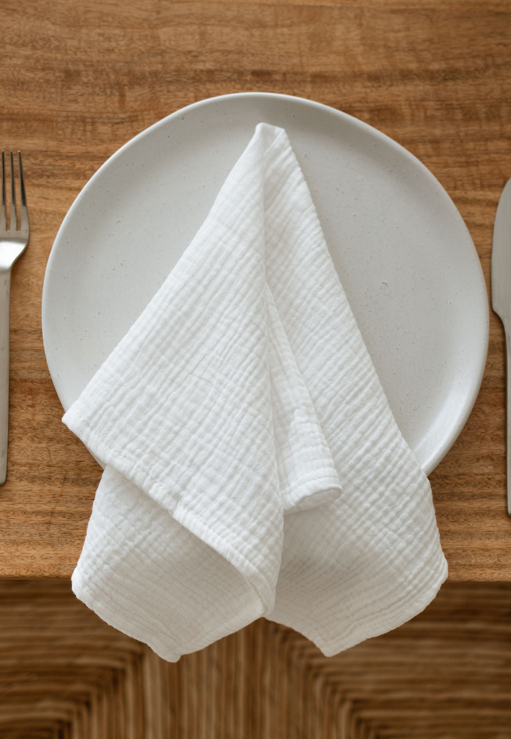 cloud white cotton napkin – Table Threads