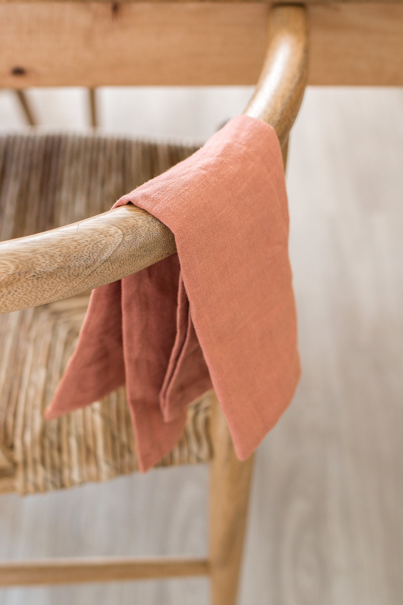 coral pink linen napkin – Table Threads